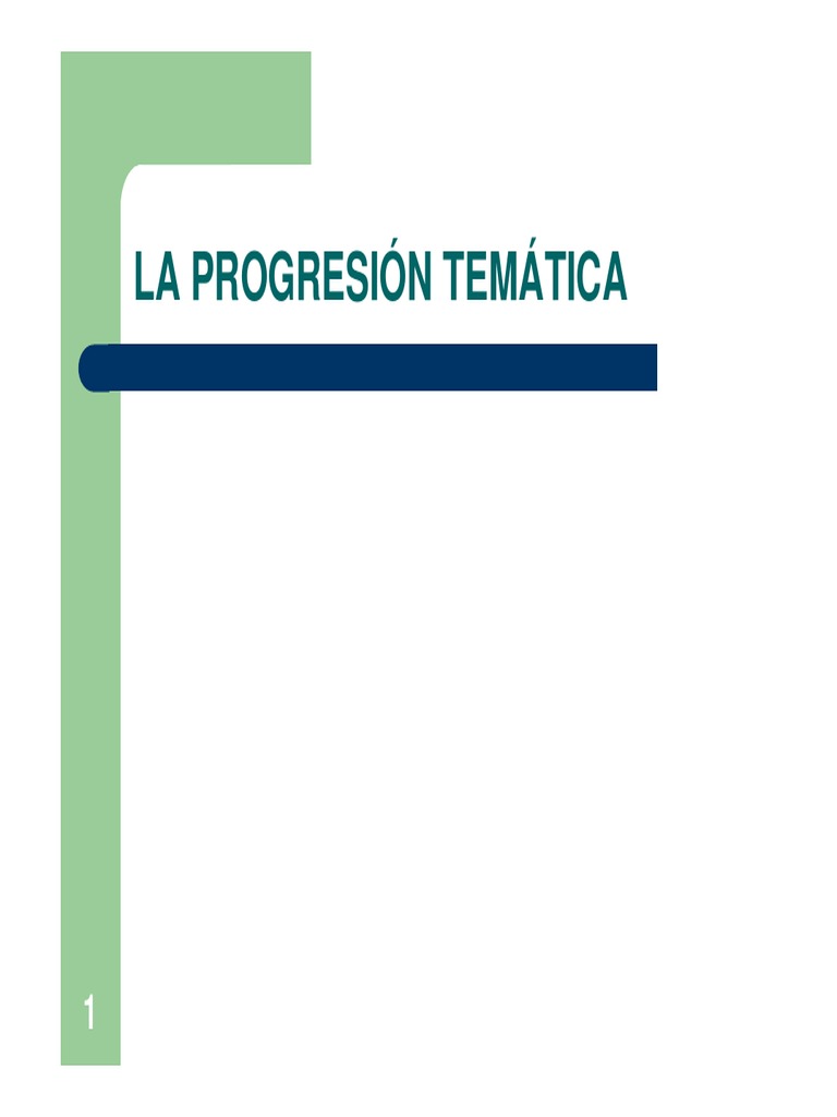 Progresión Temática | PDF