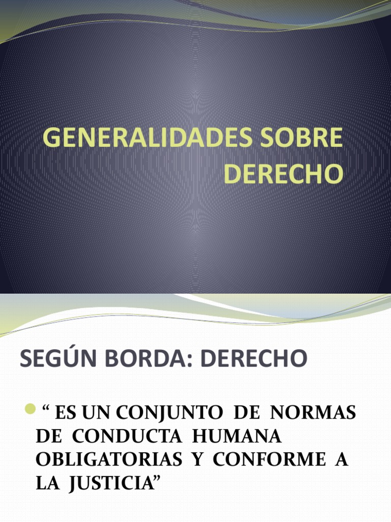 Generalidades Sobre Derecho PDF | PDF