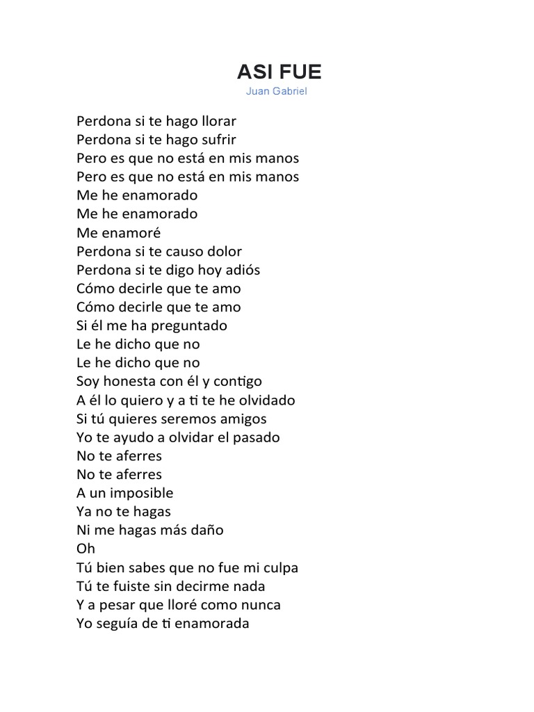 Asi Fue | PDF