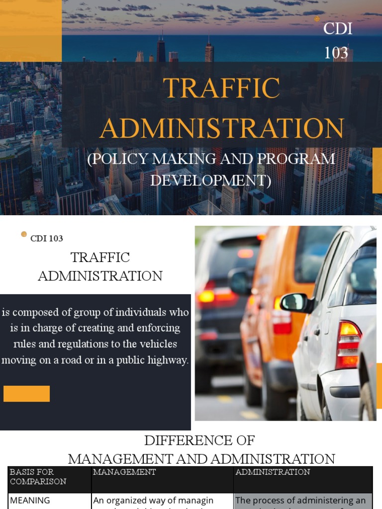 Traffic Administration Overview | PDF | Metro Manila | Policy