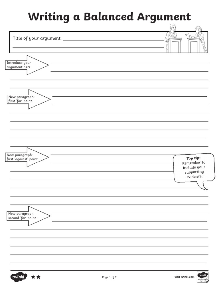 Writing a Balanced Argument Guide | PDF