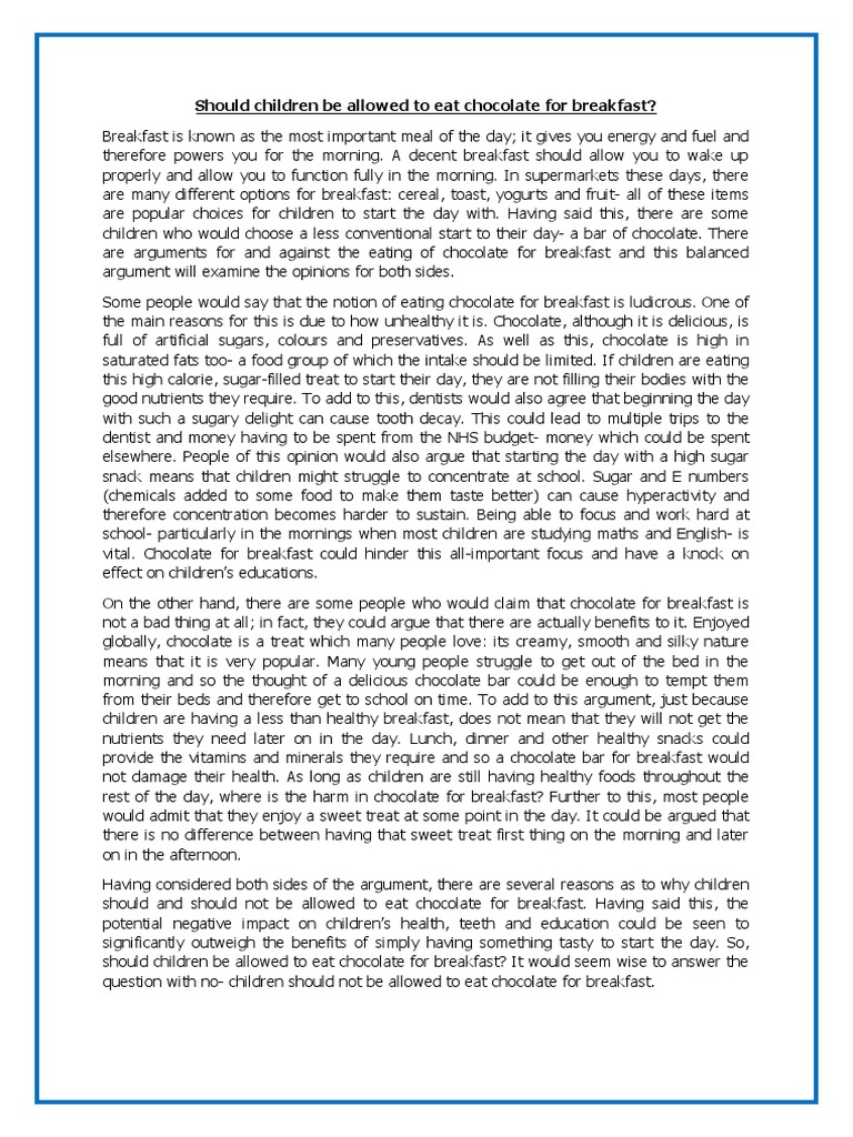 Balanced Argument Example Text Y5 PDF | PDF