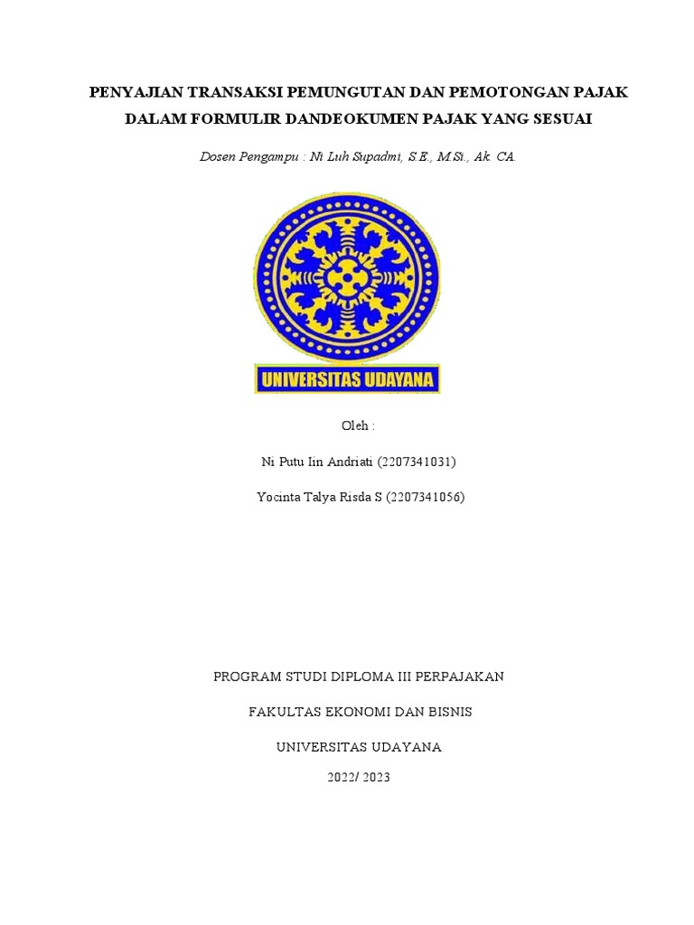 RMK Perpajakan Klmpok 1 | PDF