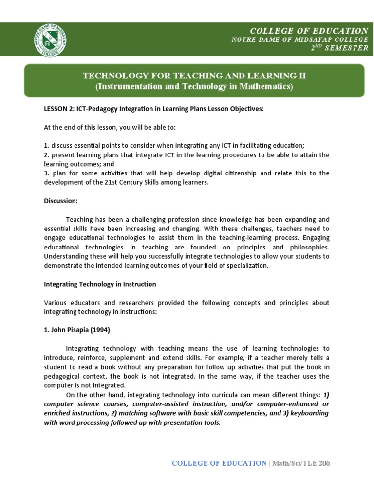 Lesson 2 | PDF | Educational Technology | Learning