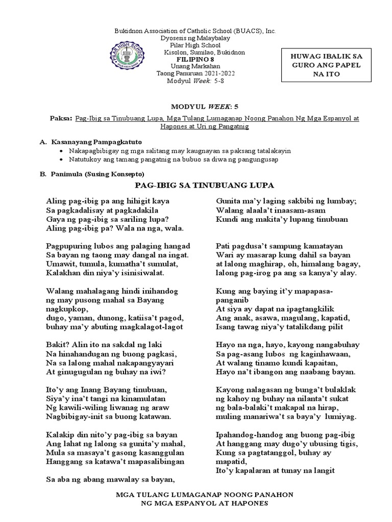 G8 Q1 Module Week 5-8 | PDF