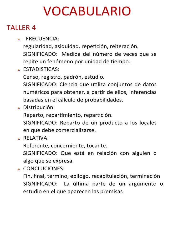 VOCABULARIo de Matematica | PDF