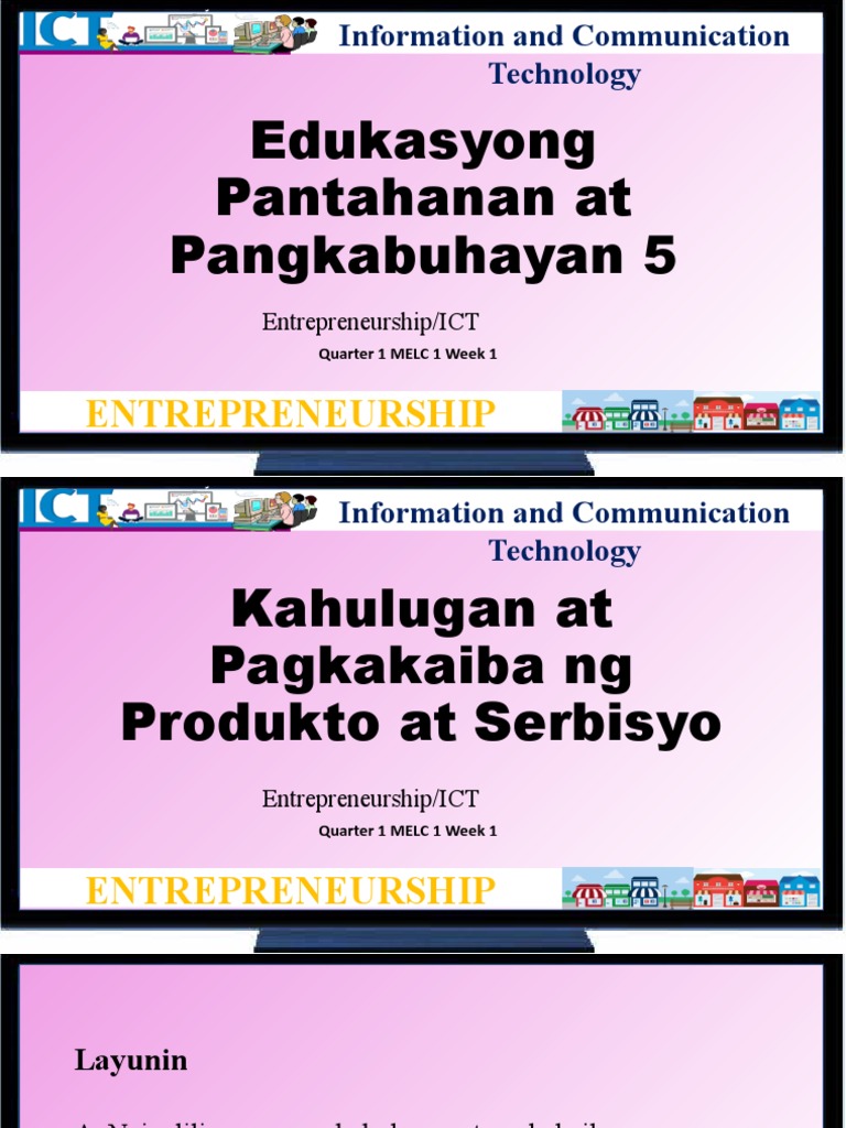 EPP Entrep ICT Q1 MELC 1 Week 1 | PDF