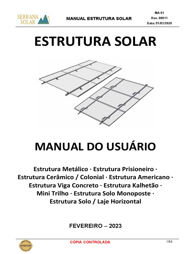 Guia de Montagem de Estruturas Solares | PDF