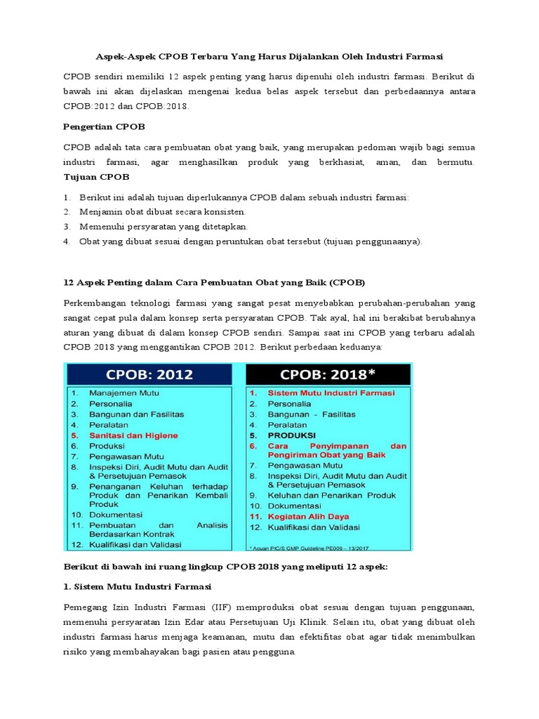 Materi CPOB | PDF