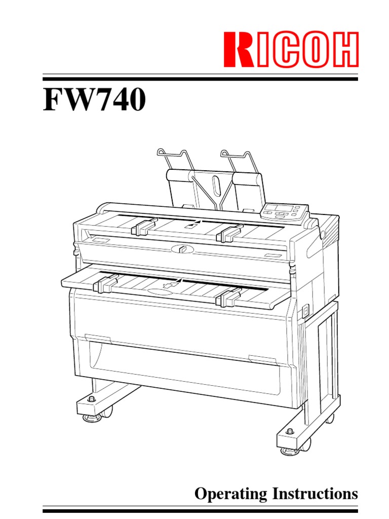 Ricoh FW740 Operating Instructions | PDF | Photocopier | Paper