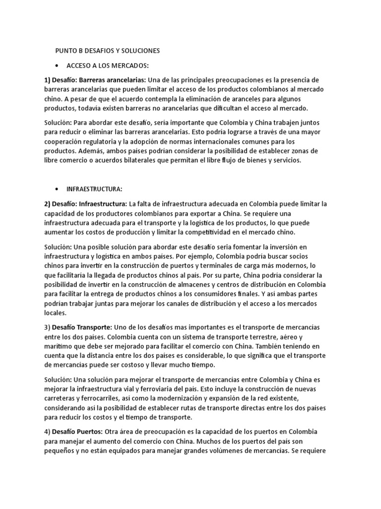 Punto B Desafios y Posibles Soluciones | PDF