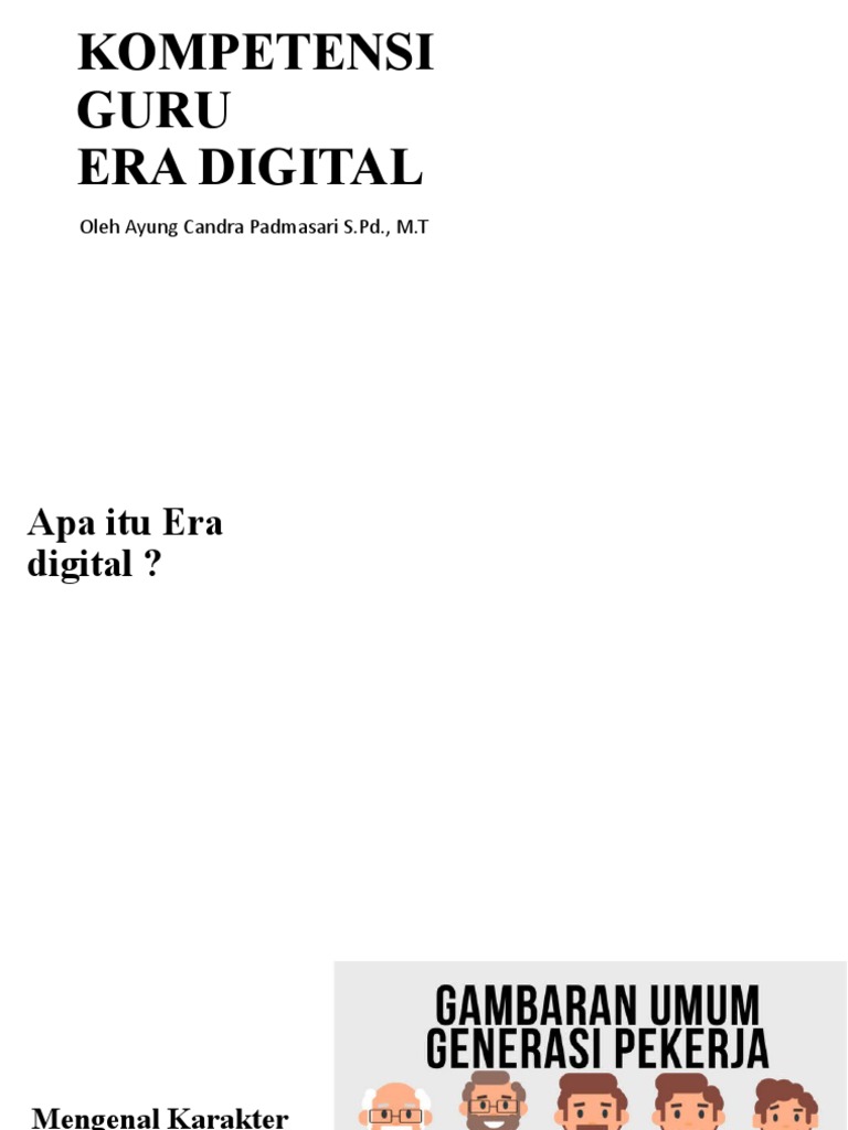 Kompetensi Guru Era Digital | PDF