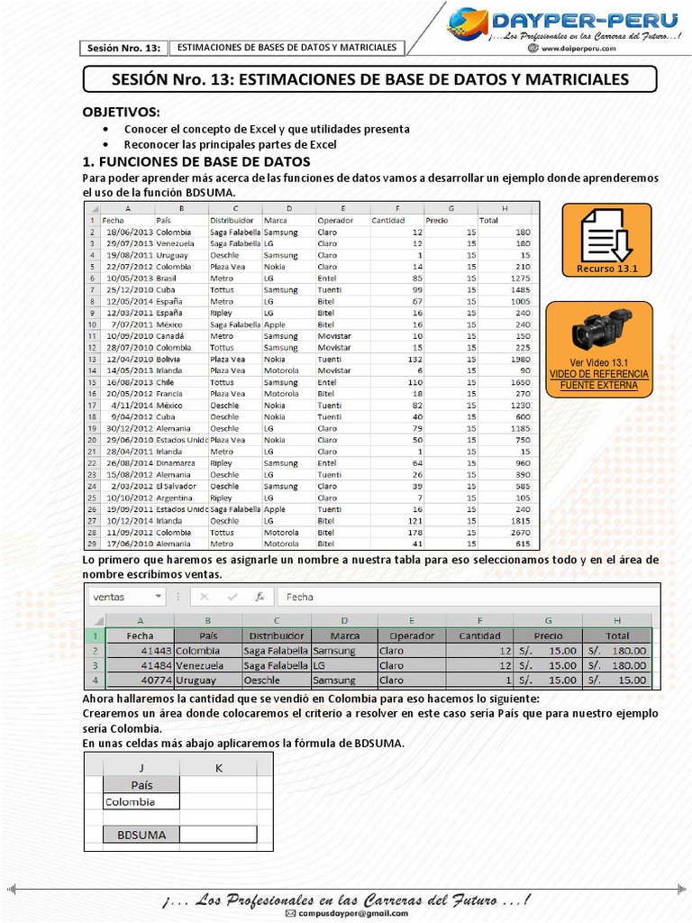 S13 - Estimaciones de Base de Datos y Matriciales - Msep | Descargar gratis PDF | Matriz ...