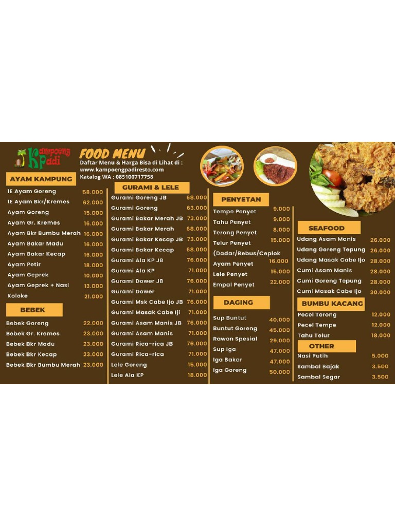 Daftar Menu 2023 | PDF