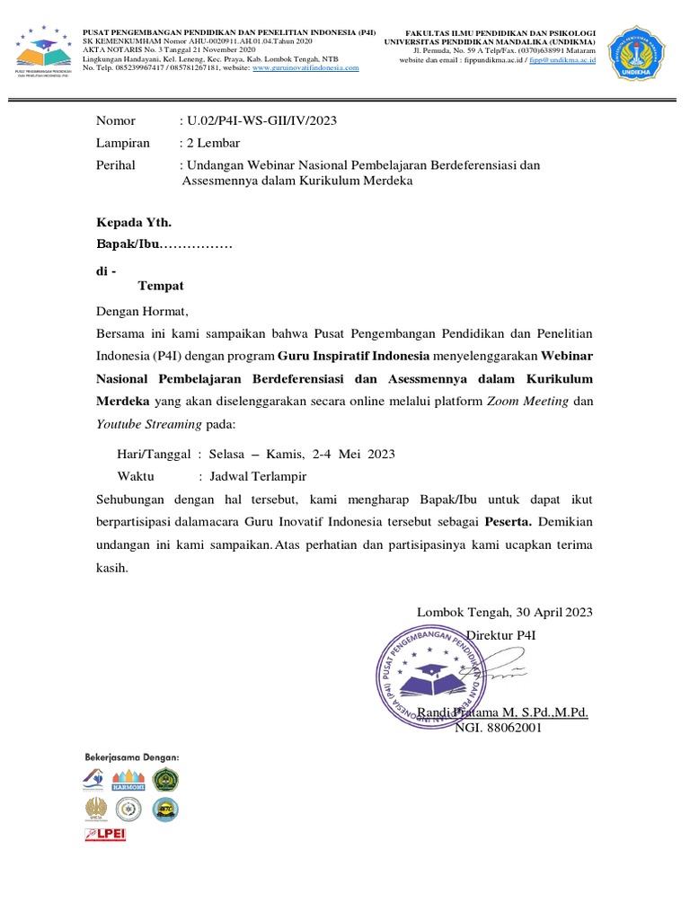 Undangan Webinar PDF | PDF