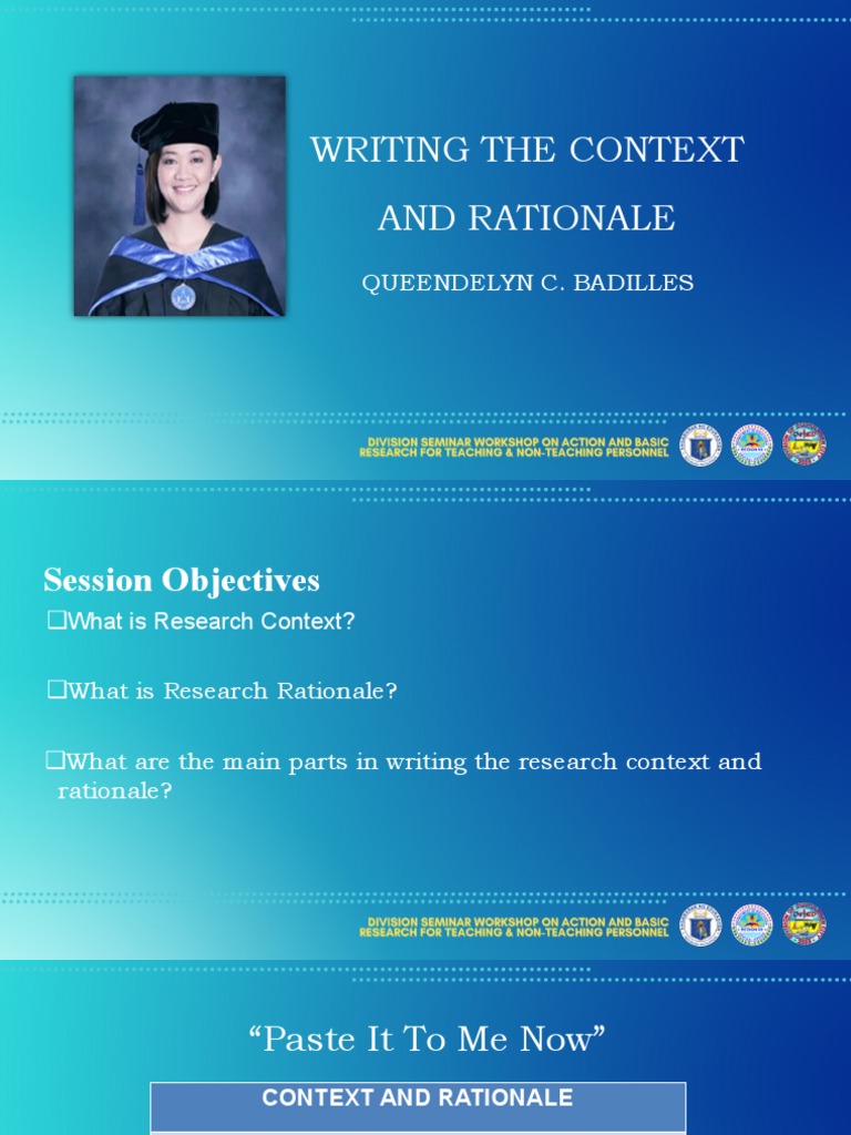 Writing Context and Rationale in Research | PDF | Learning | Homeschooling