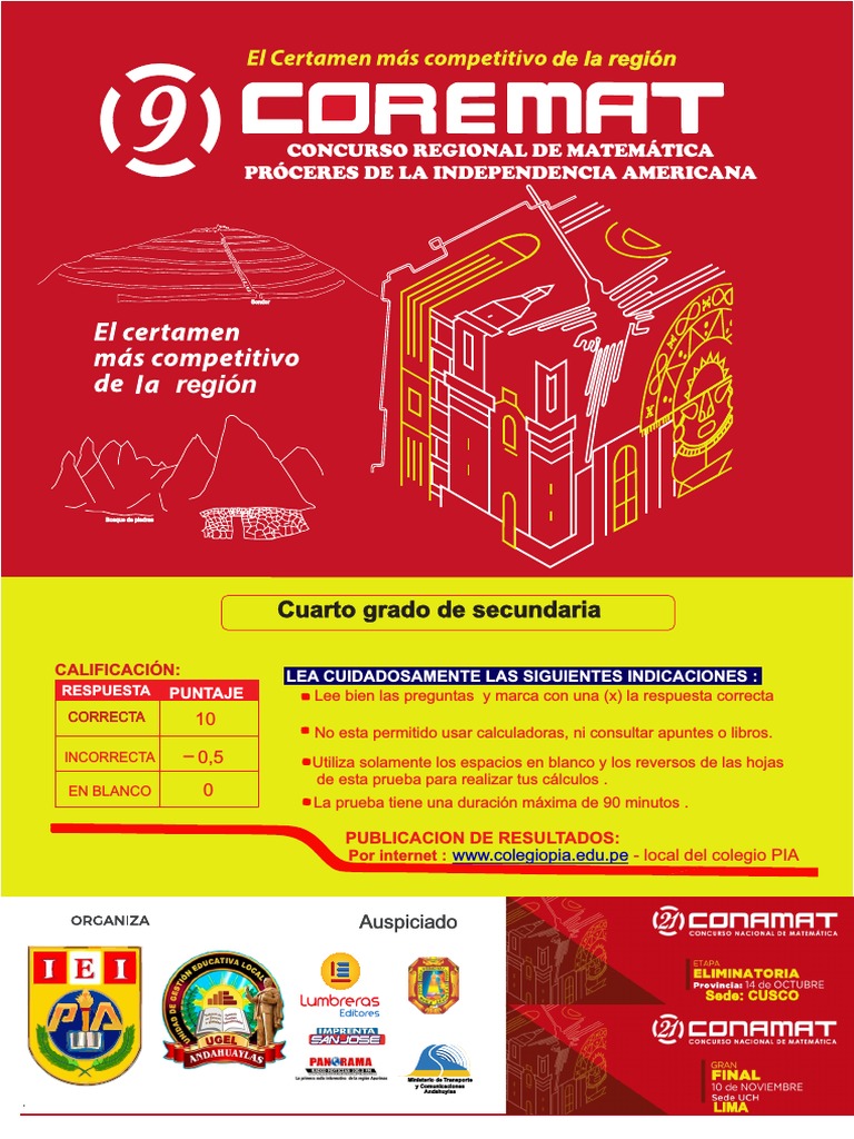 CUARTO AÑO COREMAT 2018.pdf | PDF