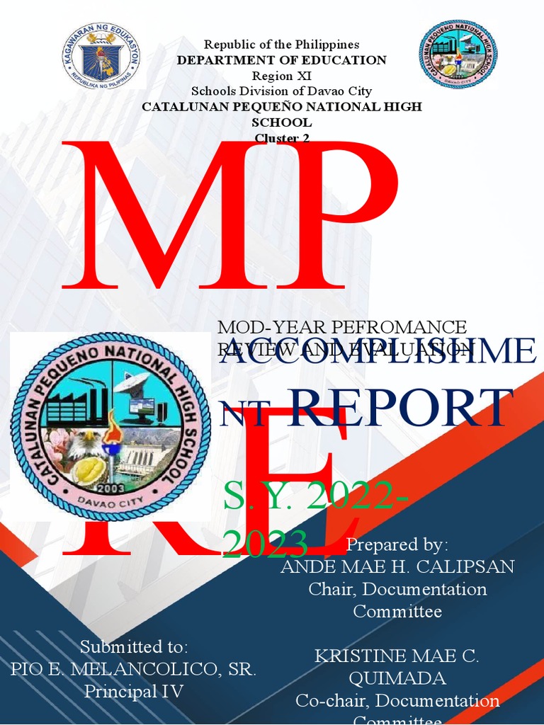 MPRE CPNHS-Accomplsihment Report | PDF