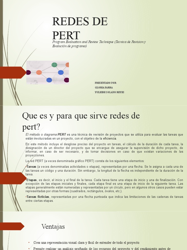 Presentacion Redes de Pert | PDF
