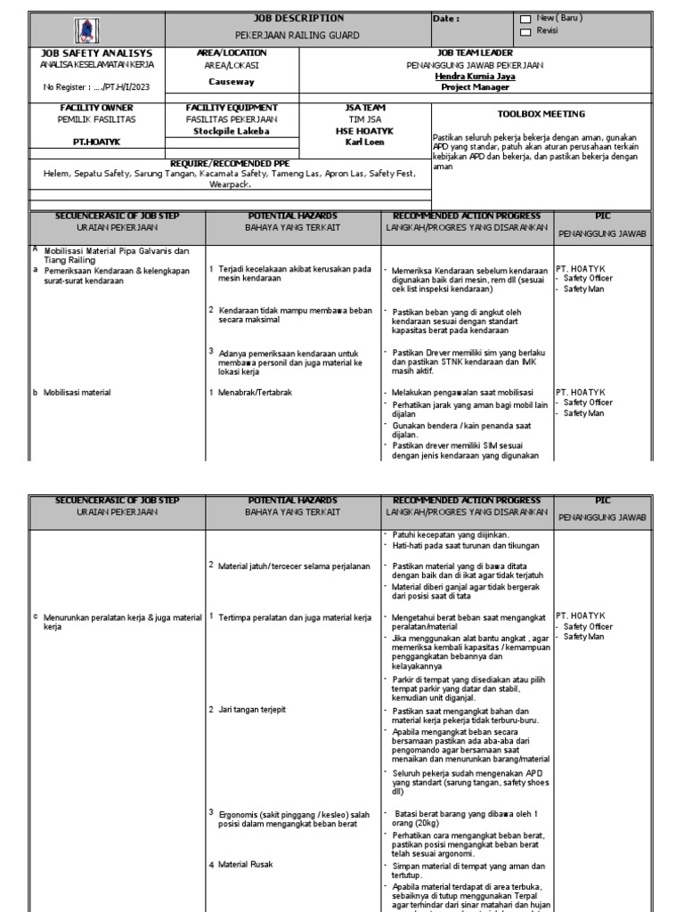 JSA Railing Guard | PDF