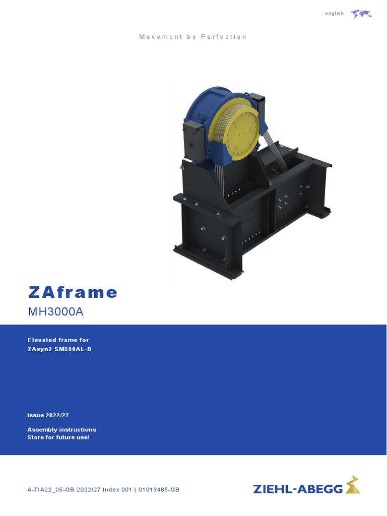 ZIEHL ABEGG Assembly Instructions ZAframe MH3000A English PDF | PDF