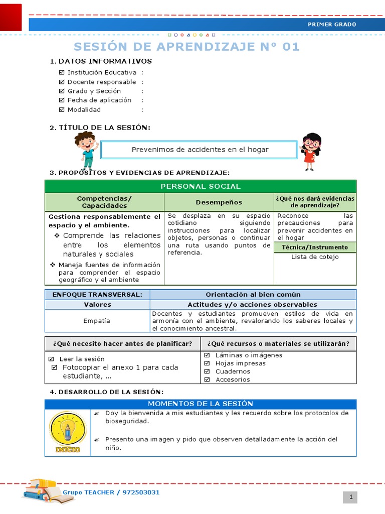Parte 1 - Sesiones de Aprendizaje - Experiencia de Aprendizaje IV | PDF