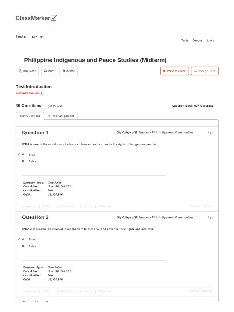 Philippine Indigenous and Peace Studies (Midterm) | PDF