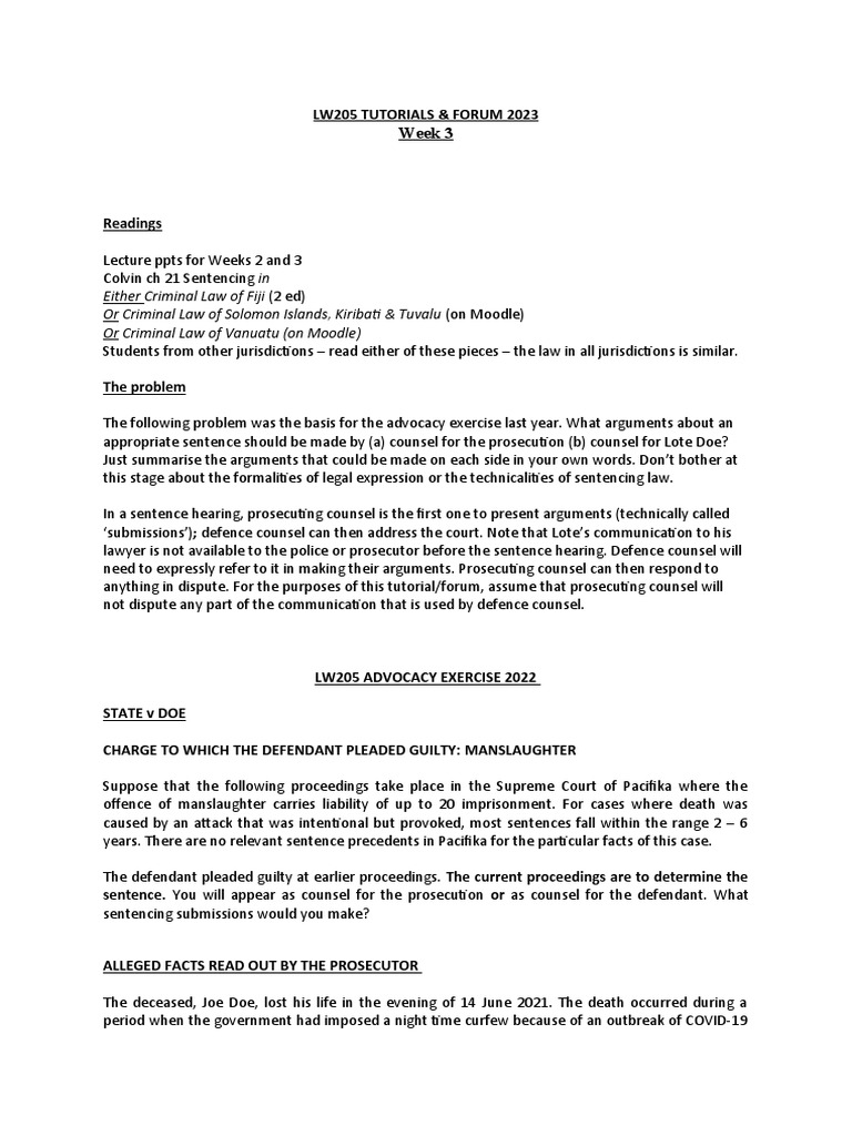 Week 3 Tutorials Forum 2023 | PDF