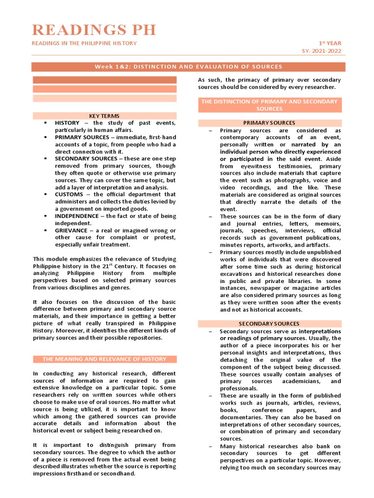 Readings in The Philippine History | PDF