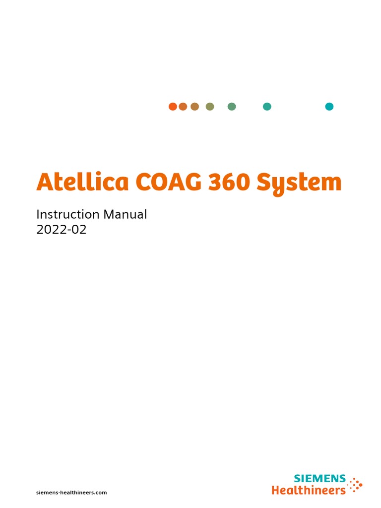 Atellica COAG 360 System Instruction Manual, 2022-02 DXDCM ...