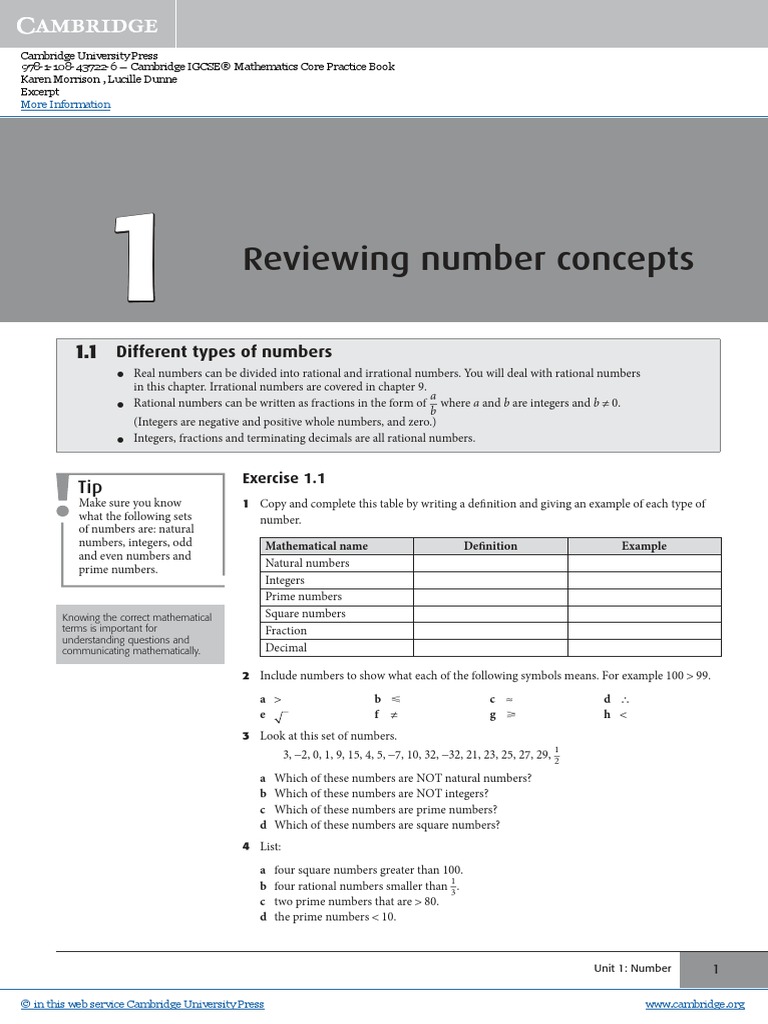Cambridge Igcse Mathematics Core Practice Book | PDF
