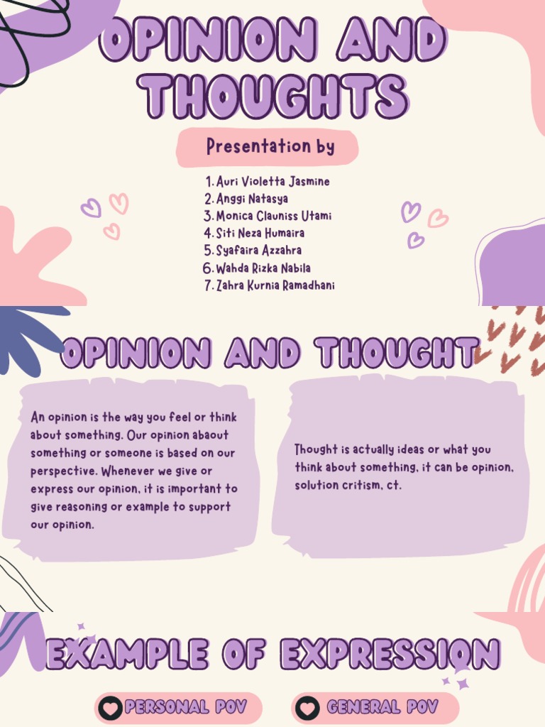 Opinion and Thoughts | PDF