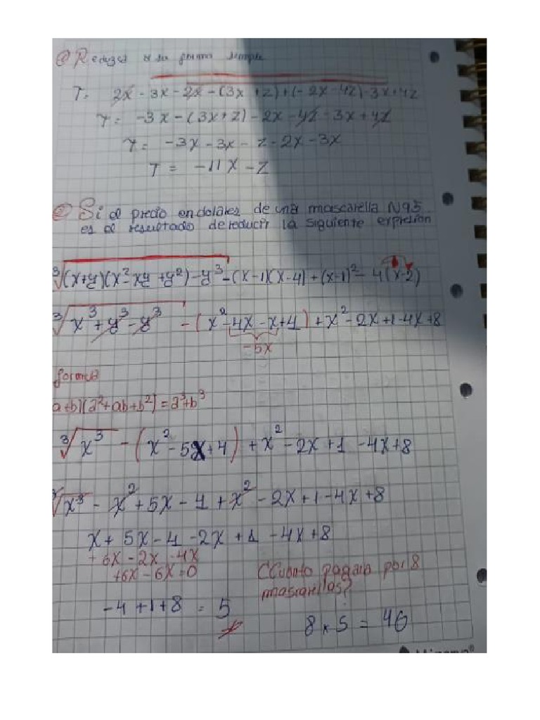 Ejercicio Matematica PDF | PDF