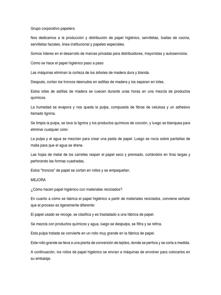 Grupo Corporativo Papelera PDF | PDF