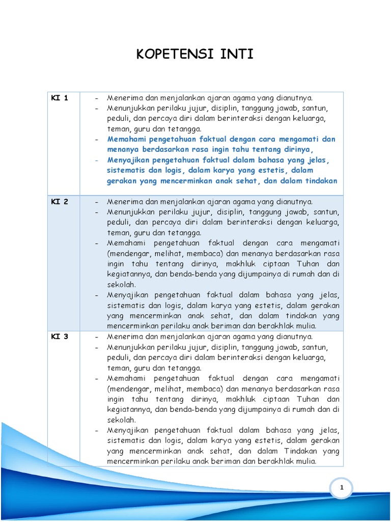 Template Ki KD Indikator Kartika Dewi | PDF