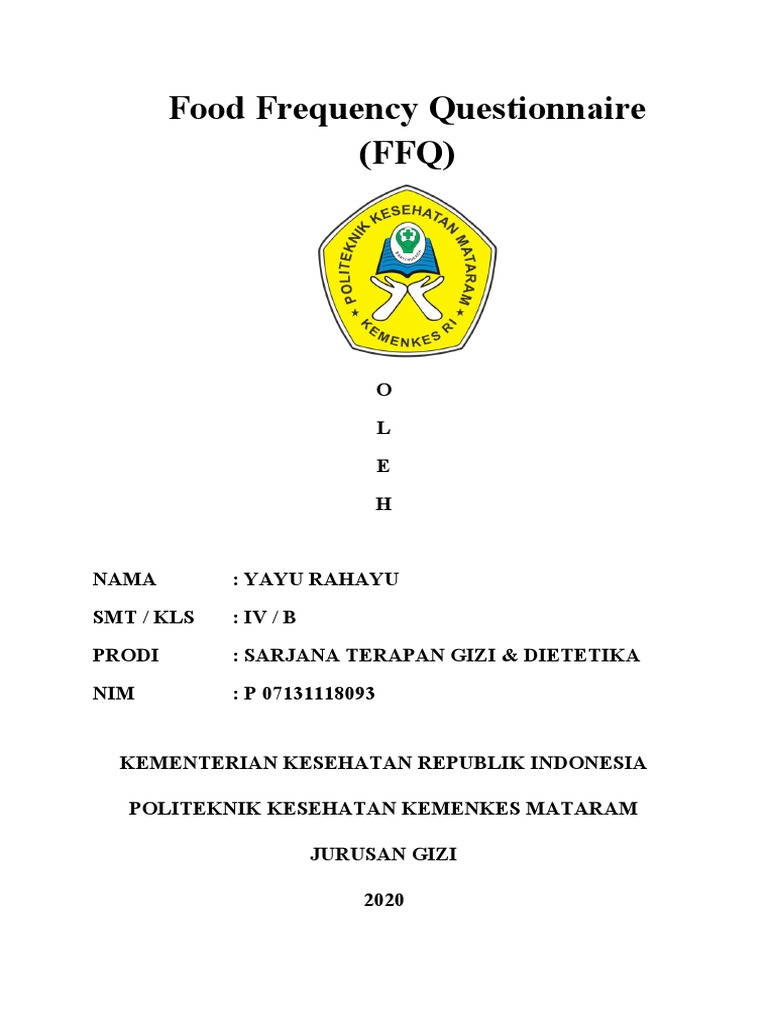 Food Frequency Questionnaire | PDF