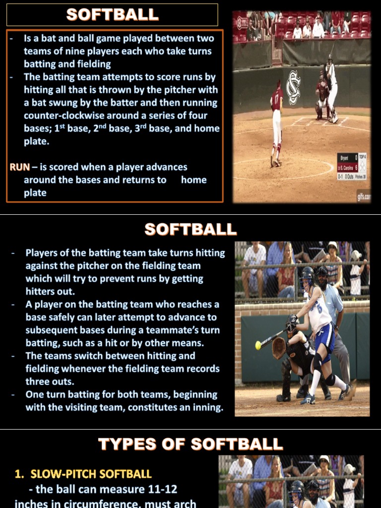 Softball Basics: Rules, Equipment, and Types | PDF