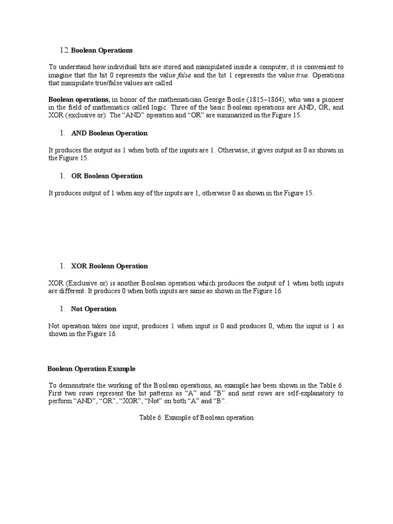 Lesson 12 Boolean Operations | PDF