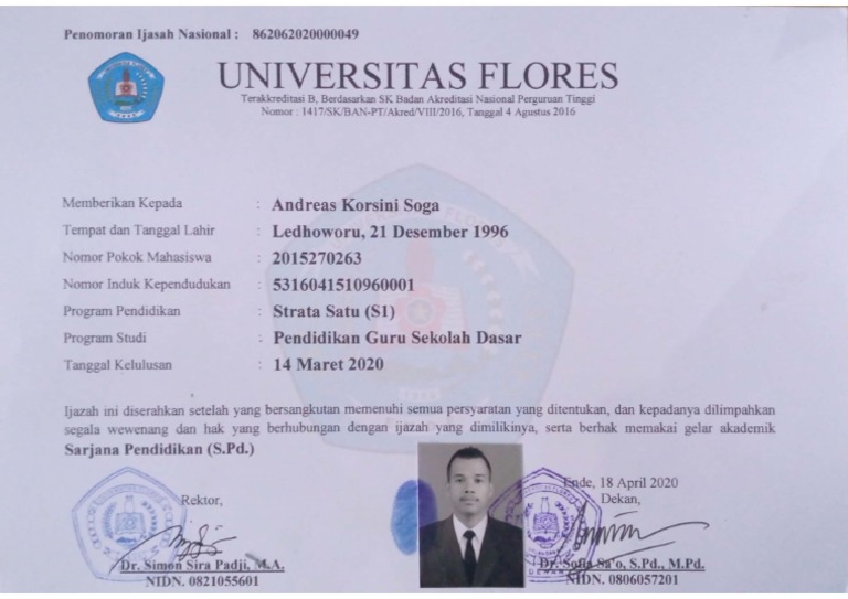 Ijasah s1 Andris | PDF