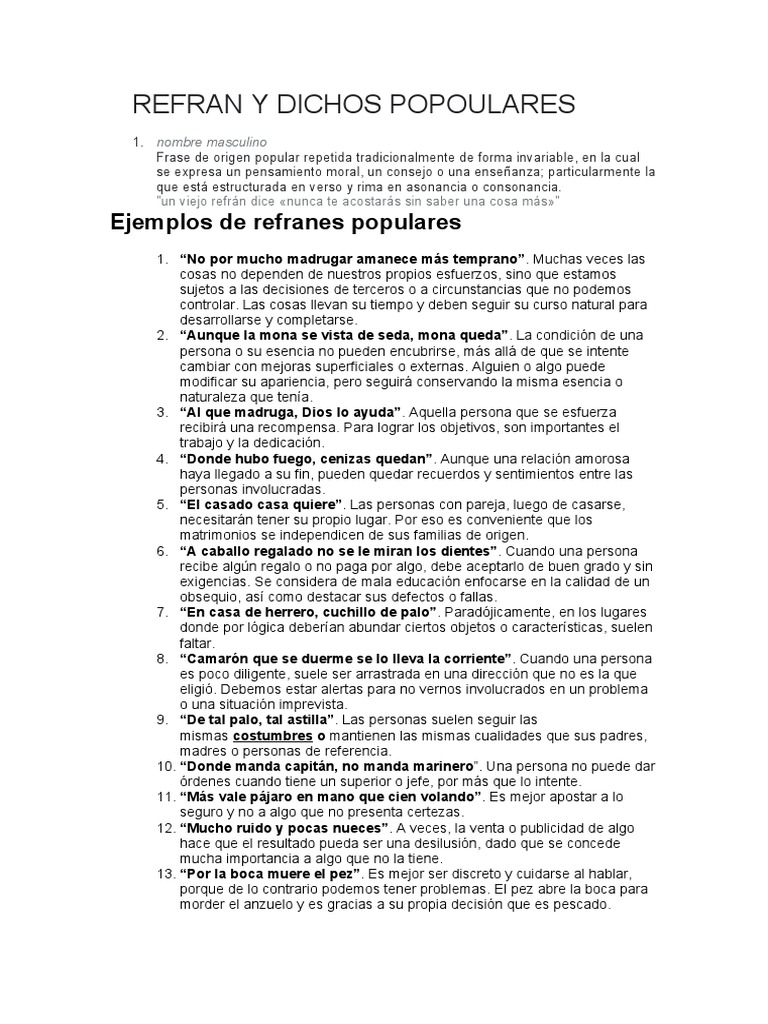 Qué ES UN REFRAN | PDF