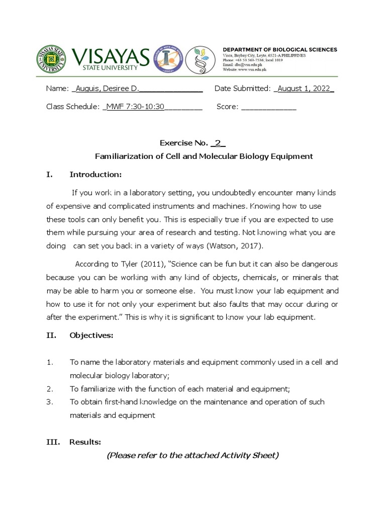 Familiarization with Lab Equipment | PDF