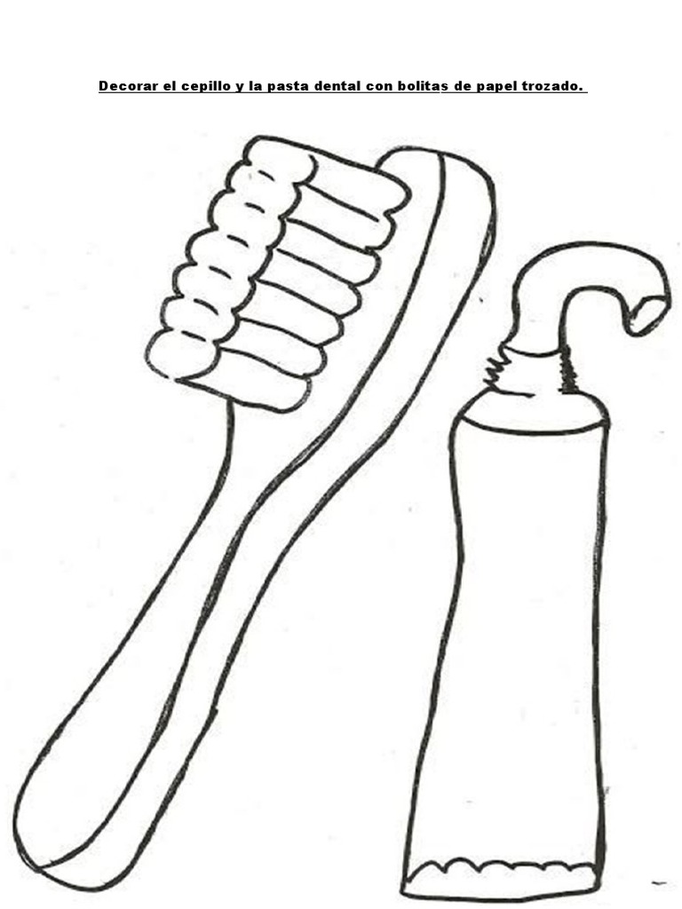 Decorar el cepillo y la pasta dental con bolitas de papel trozado.docx ...