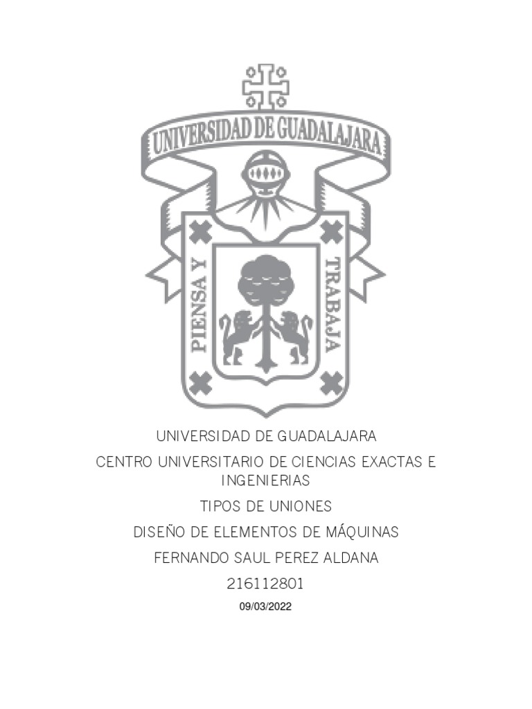 Tipos de Uniones PDF | Descargar gratis PDF | Tornillo | Remache