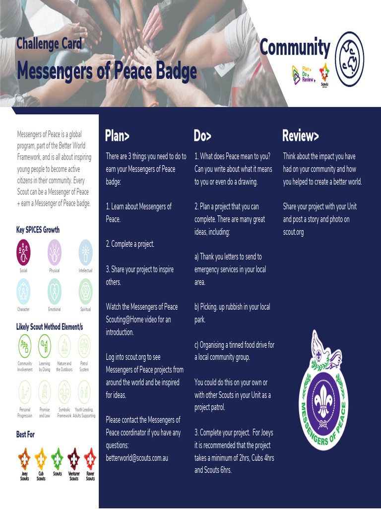 Community Messengers of Peace Badge PDF | PDF