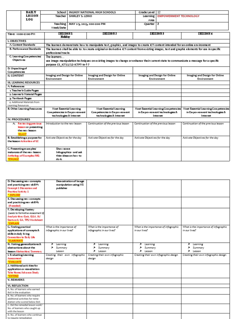 DLL Empotech Week 1 Second Q | PDF | Educational Technology | Learning