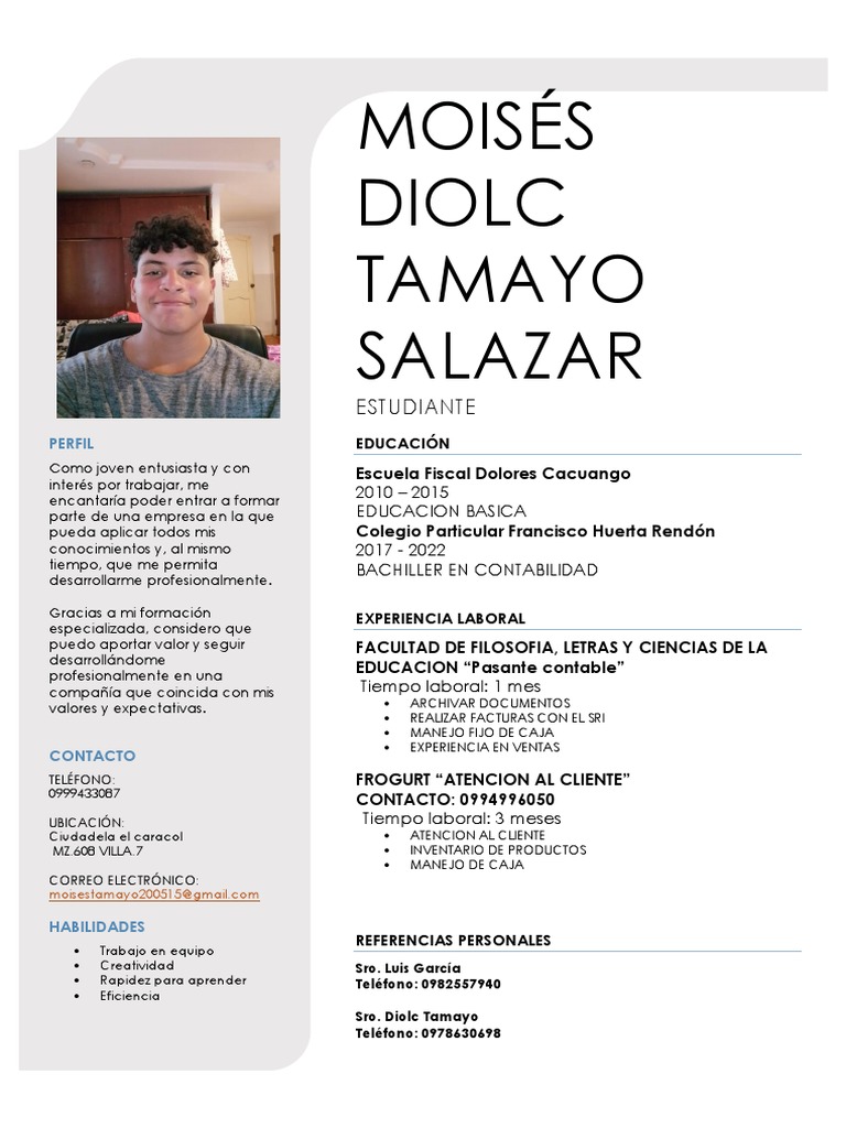 CV-moises Tamayo | PDF