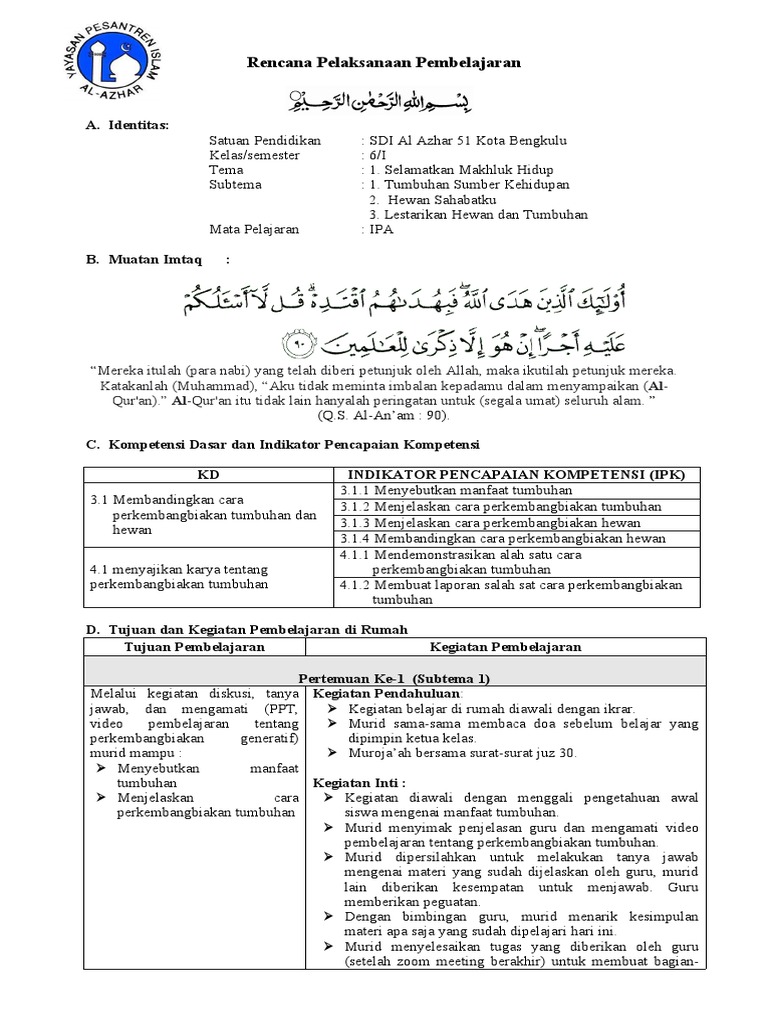 RPP IPA Tema 1 | PDF