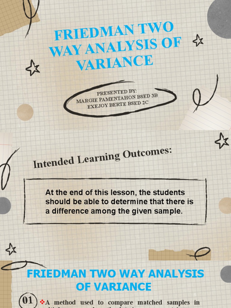 Friedman Two Way Anova | PDF | Analysis Of Variance | Data Collection