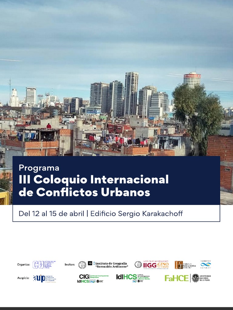 Programa Extendido III Coloquio de Conflictos Urbanos | PDF