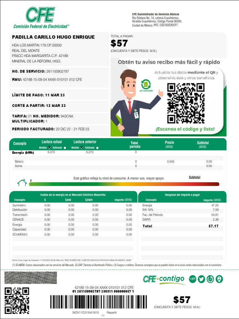 Recibo Cfe PDF | PDF